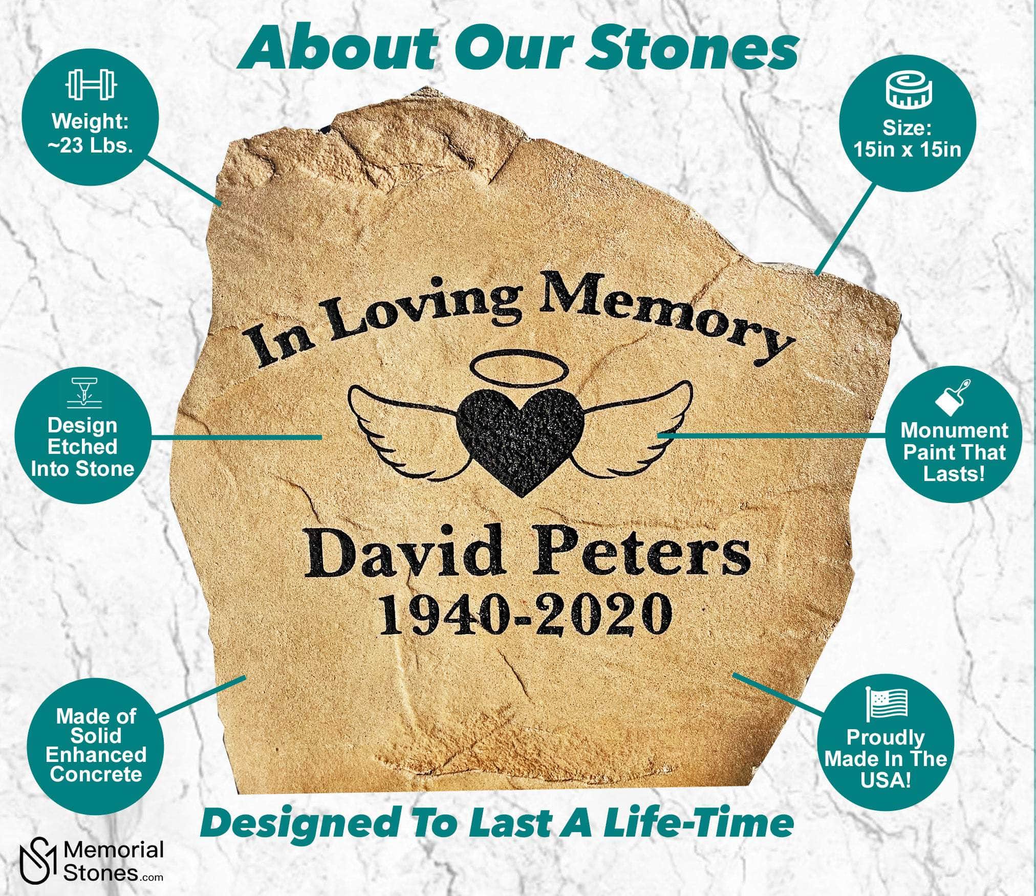 High-quality, personalized memorial stones