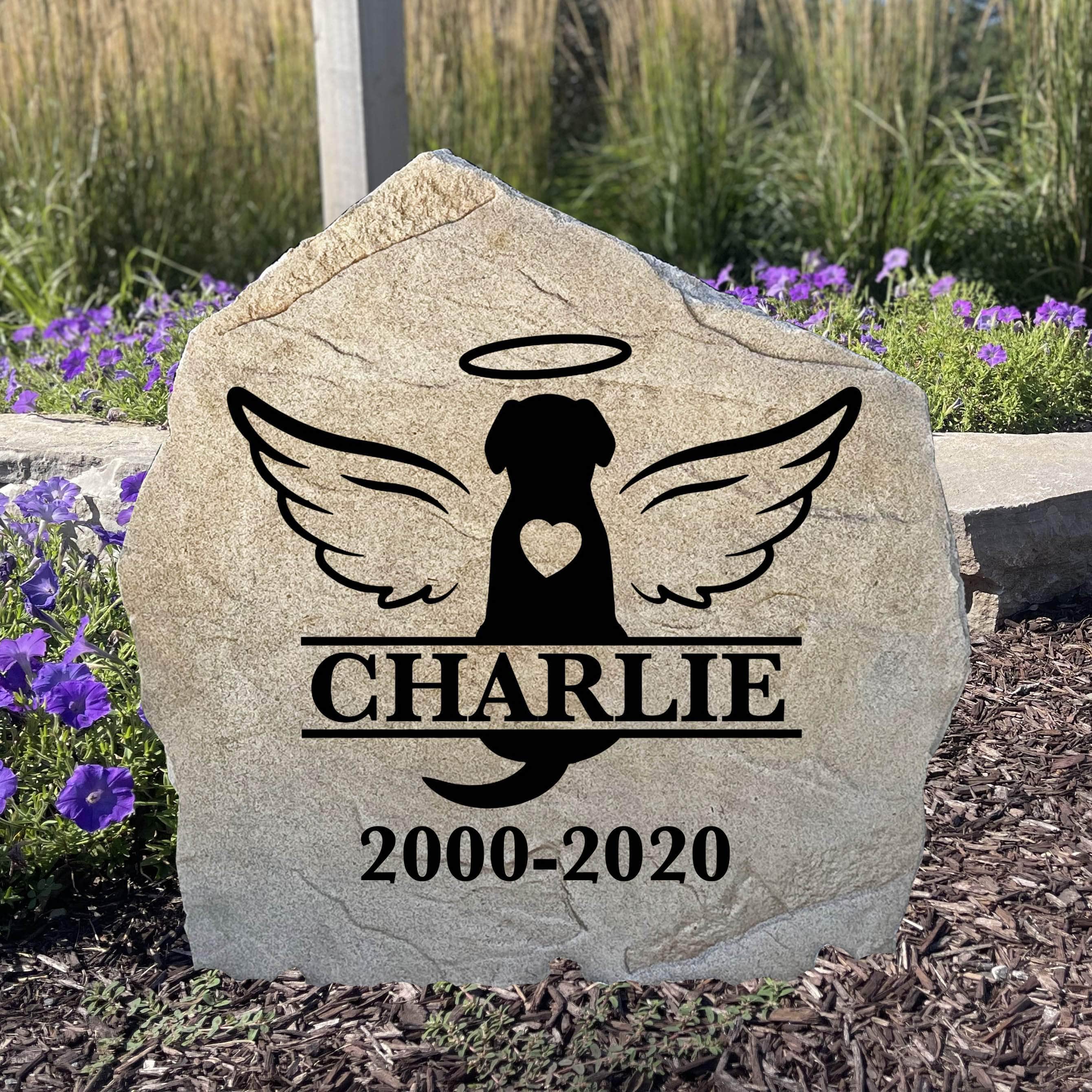 Pet Memorial | Dog Grave Marker | Engraved Rocks – Memorial ...